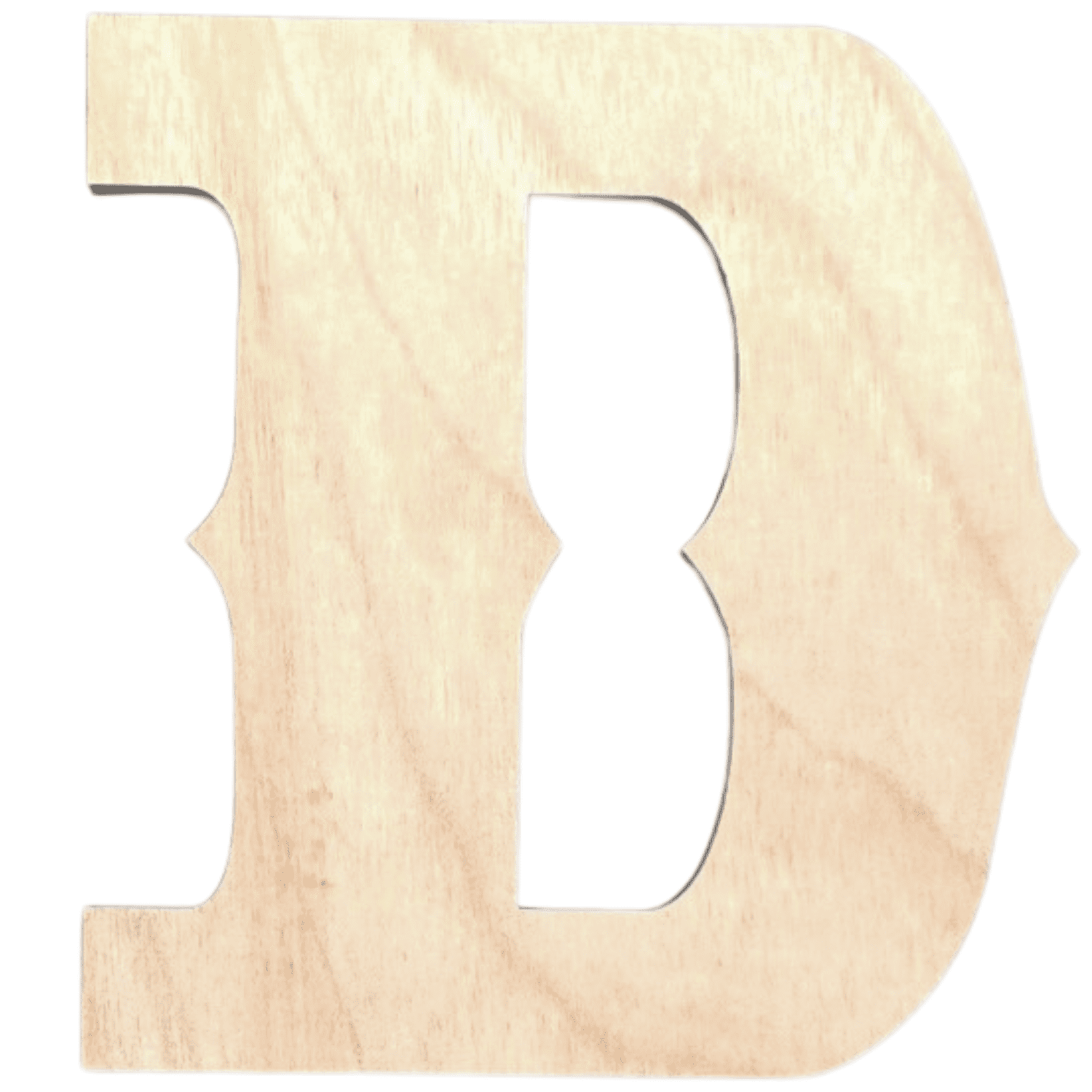 Krafty Supply 8" Tall Western Block - Birch Letter D | 1/4" Thick Birch ...