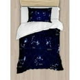 Constellation Duvet Cover Set Queen Size, Sky Star Map with Geometric ...