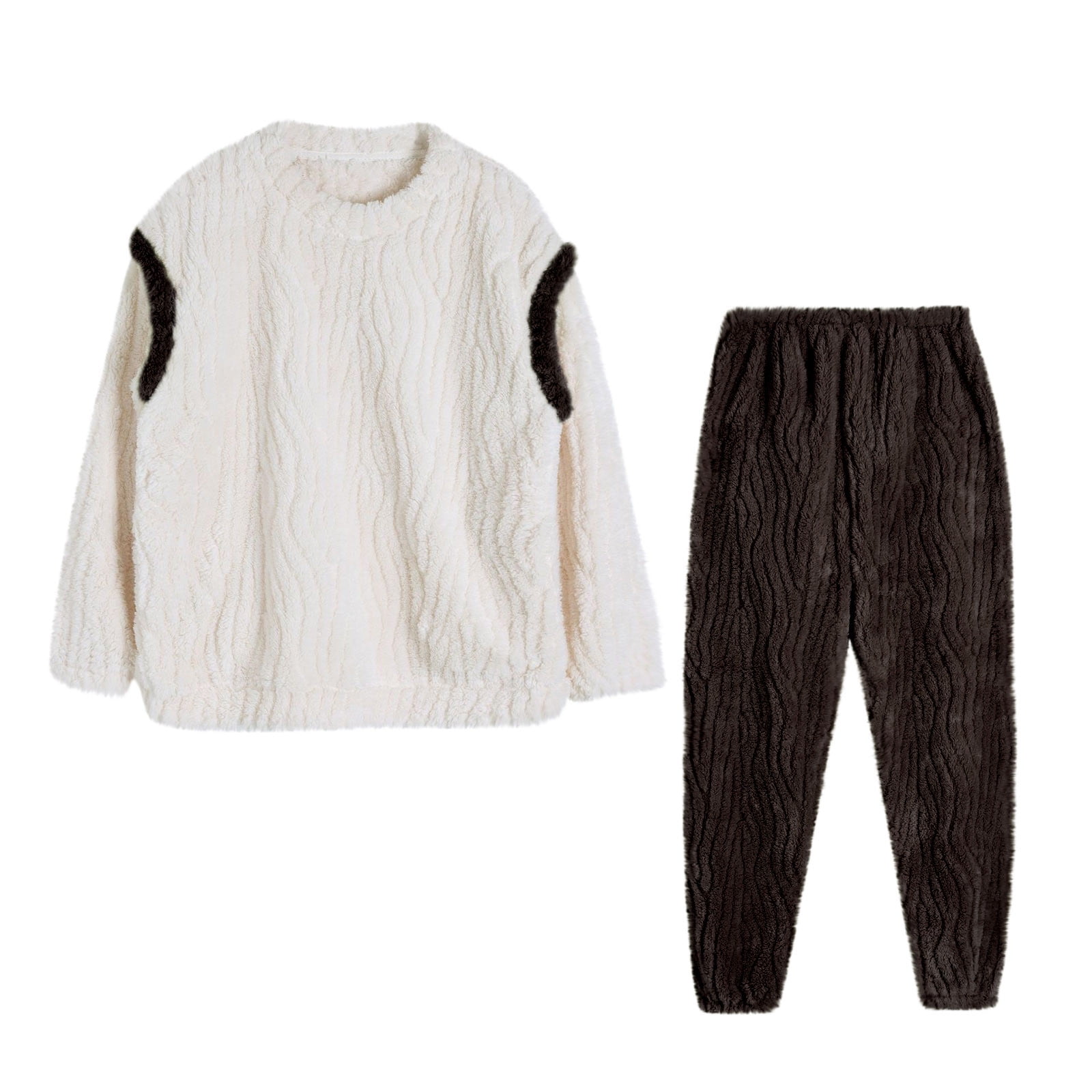 Click here for Timegard Women 2pc Fleece Pajamas Sets Crew Neck L... prices