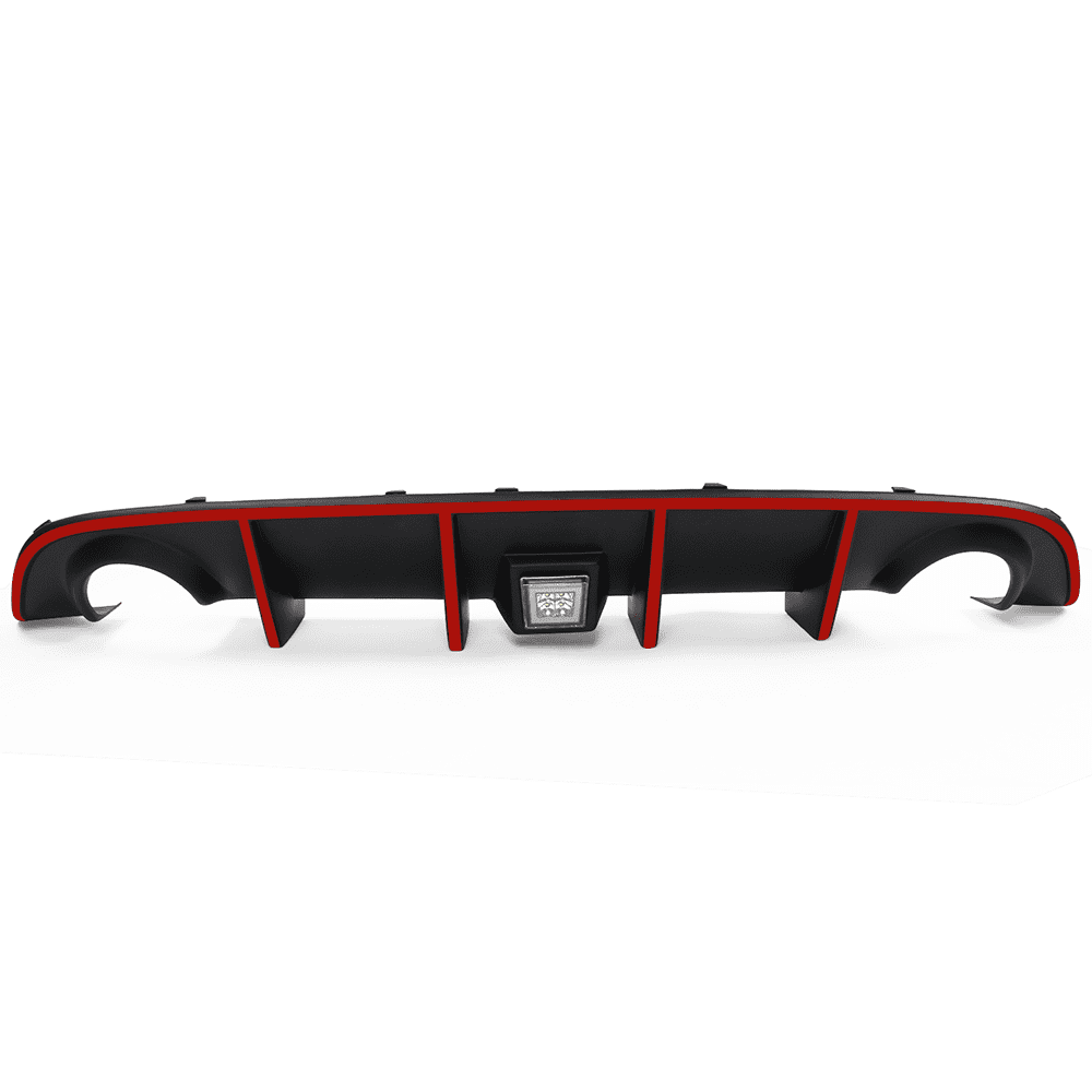 Ikon Motorsports Compatible with 15-23 Charger SRT Rear Diffuser with ...