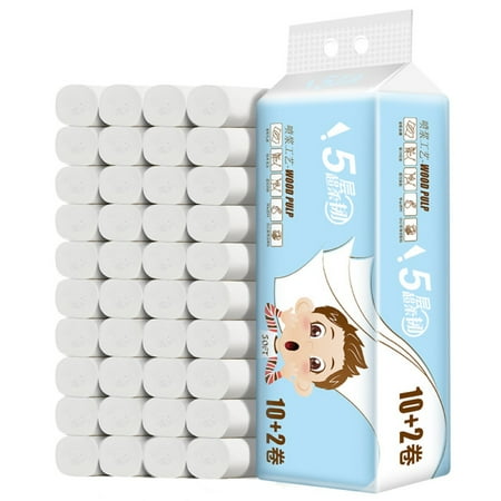 Cheers 12 Rolls 5 Ply Thicken Skin-friendly Toilet Paper Household ...