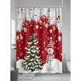 Christmas Snowman Extra Long Shower Curtain Set, Waterproof Shower ...