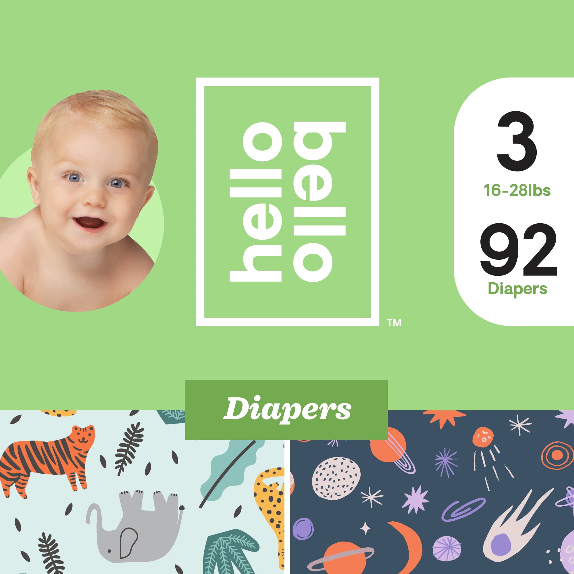 Hello Bello Club Box Diapers -Unicorn Pants & Hootie Booties - Size 3 ...