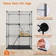 Zorpupoa 3 Tier Metal Cat Cage Indoor Cat House Detachable Kitten House ...