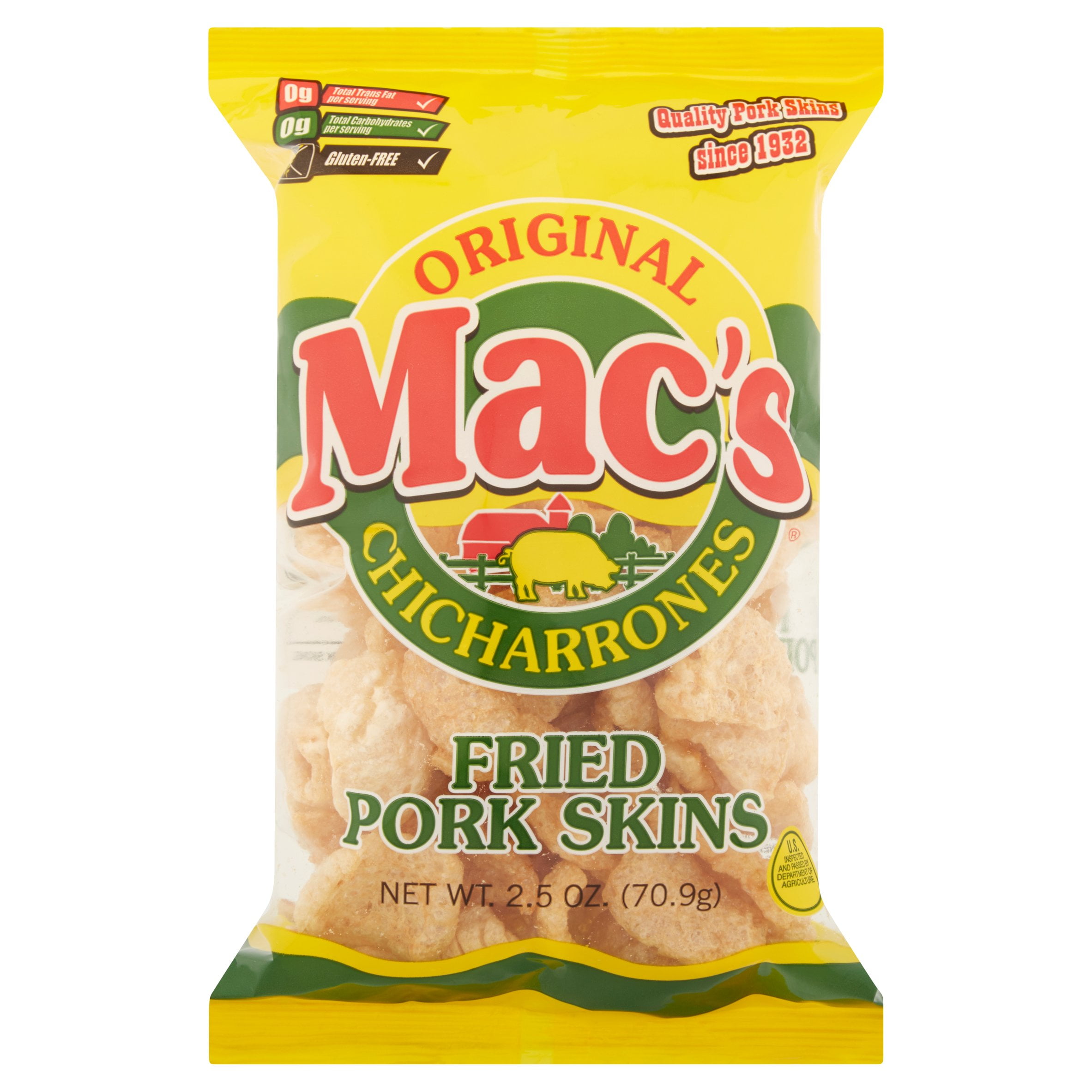 Mac's Original Chicharrones Fried Pork Skins, 2.5 Oz. – BrickSeek