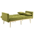 Convertible Futon Sofa Bed, 65 Inch Modern Velvet Tufted Upholstered ...