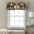 Brown Bear Valances for Windows Vintage Misty Green Trees Brown Bear ...