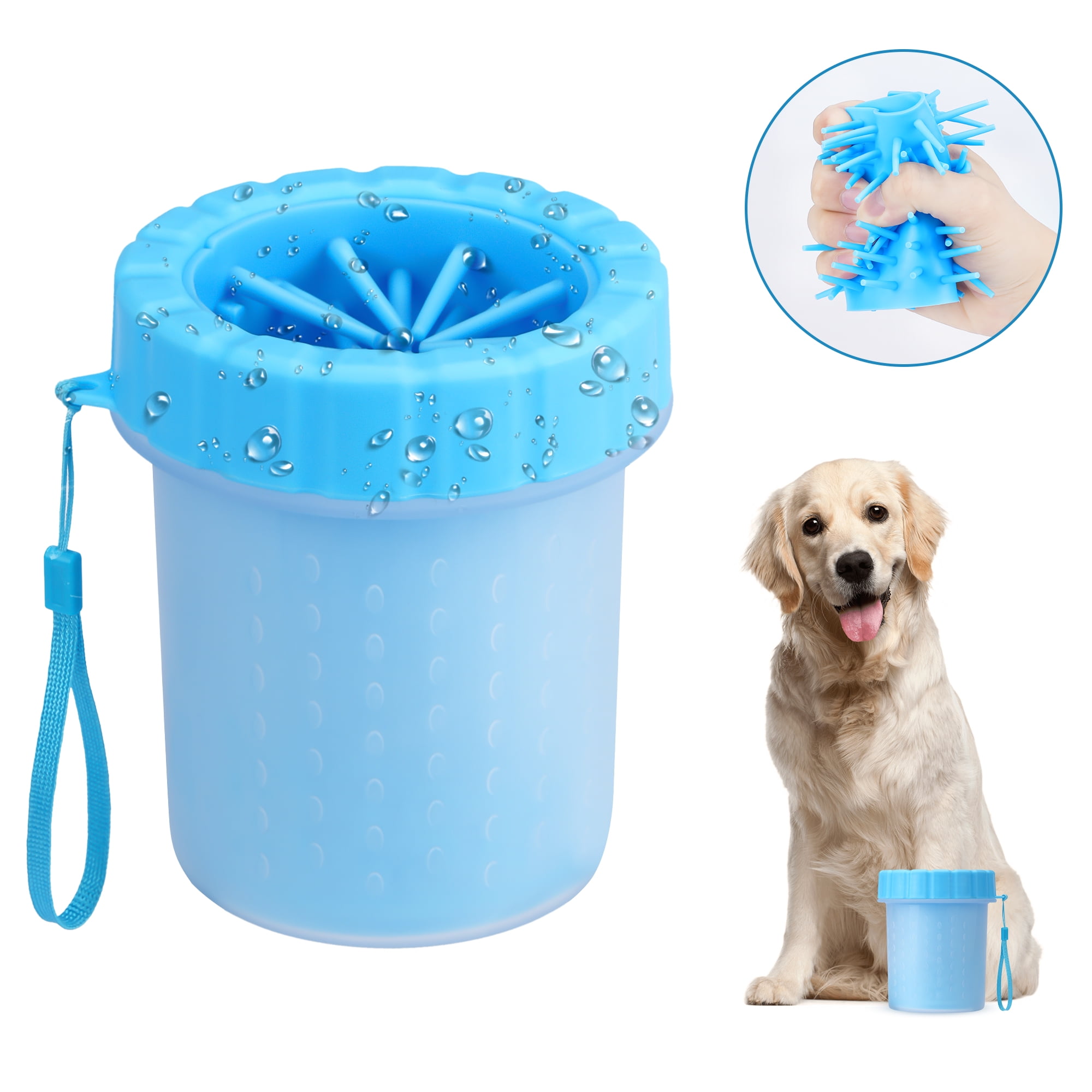 FLONOZZ Dog Paw Cleaner 2 in 1 Silicone Dog Paw Cup Portable Pet ...