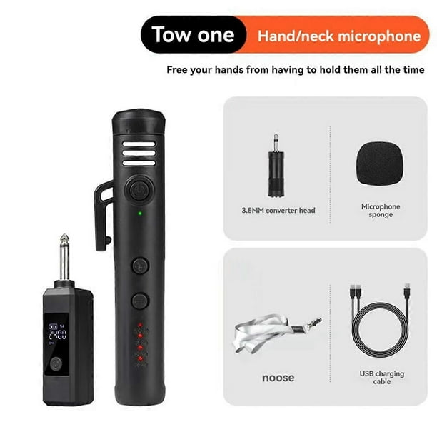 Neck-Hanging Microphone with 3.5mm Converter Adapter Wireless Teaching ...