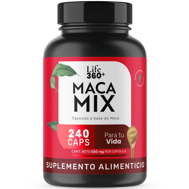 LIFE 360+ Maca Mix | 240 Cápsulas | Mezcla de Maca Negra, Maca Amarilla ...