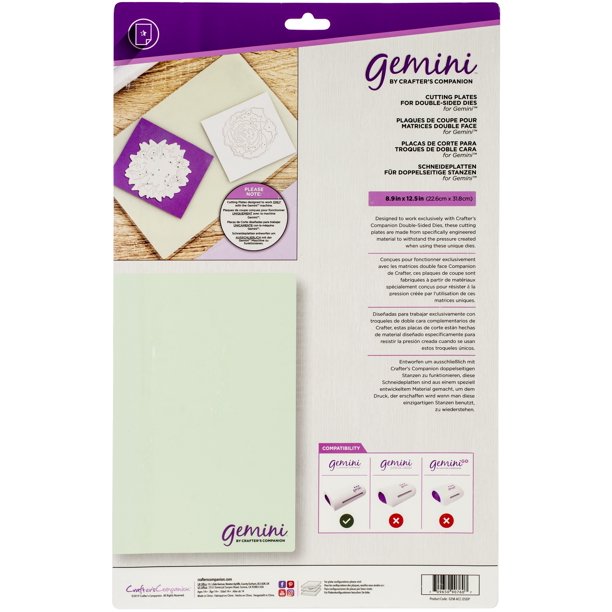Crafter's Companion Gemini Clear Cutting Plates 2/Package, For Double ...