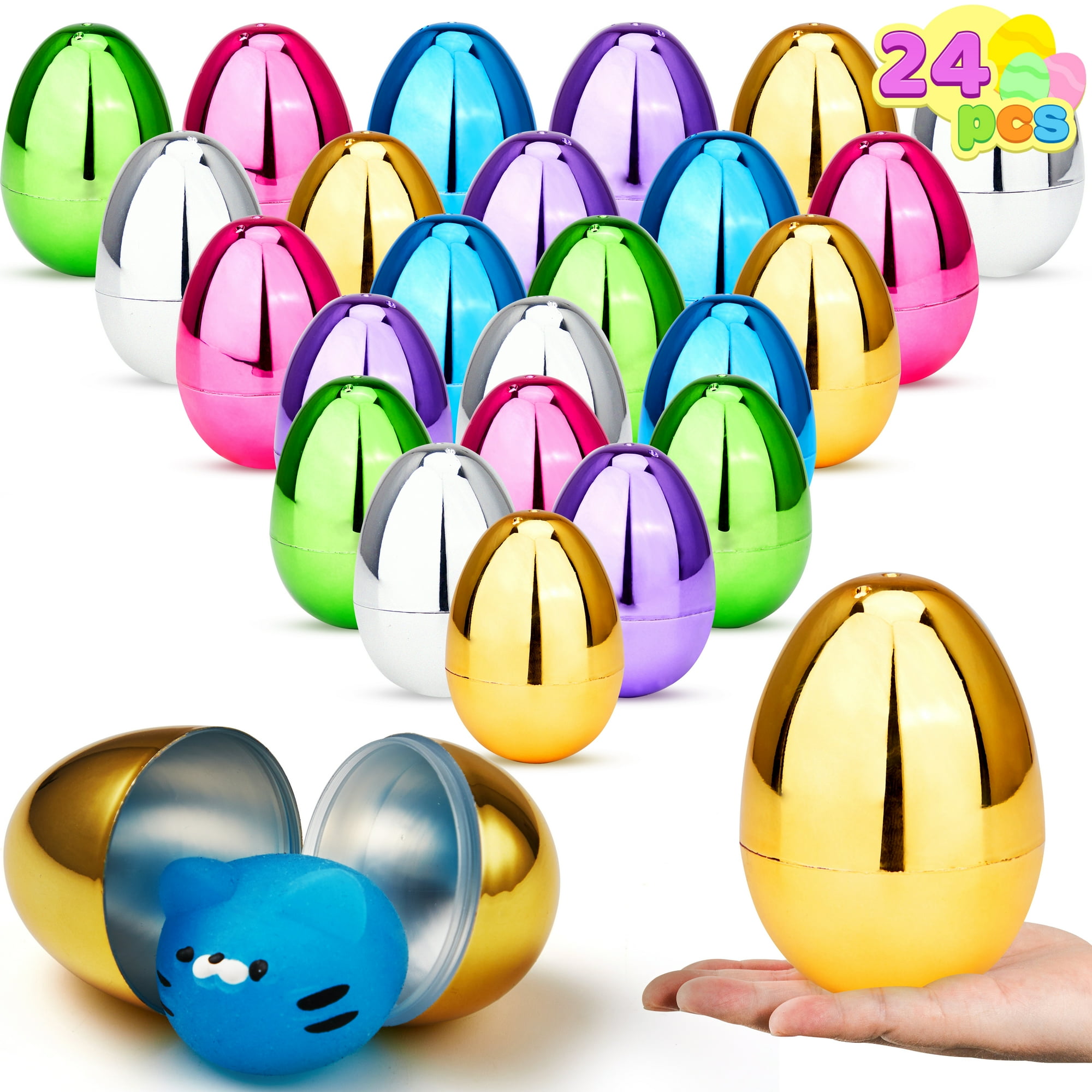 Click here for Joyfy 24pcs 3.15 Metallic Easter Eggs  Shinny East... prices