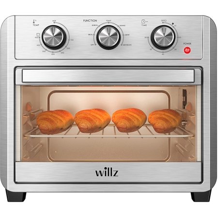 Willz 6-Slice Large Air Fryer Toaster Oven, 6-in-1 Combo Bake, Toast ...
