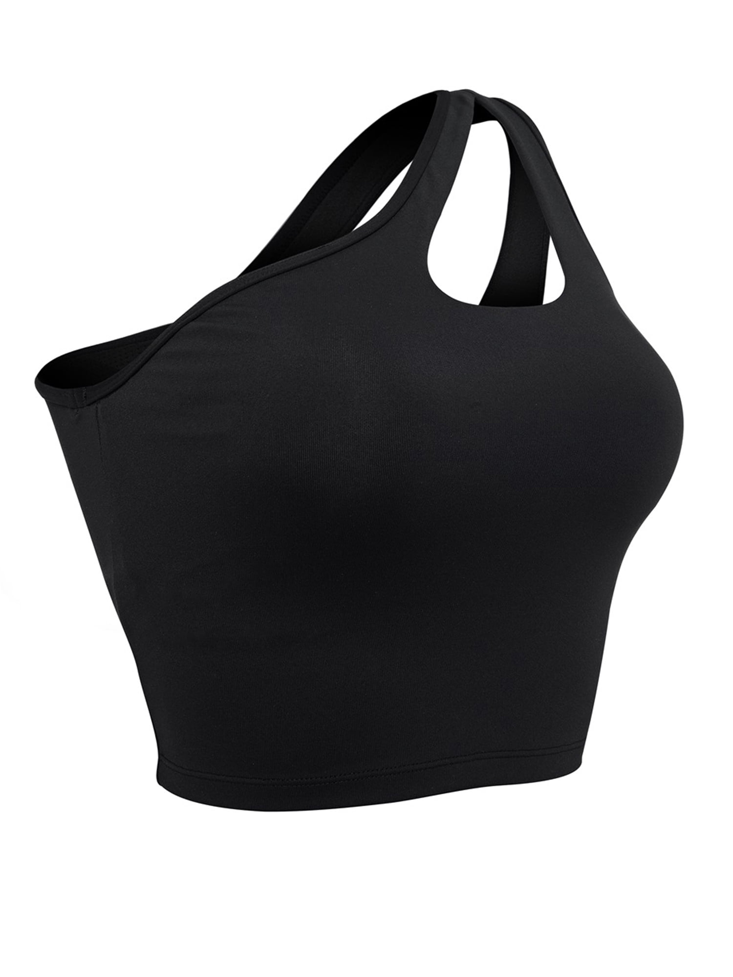 Tinglu Women's Yoga Bras One Shoulder Sports Bras Workout Underwear ...