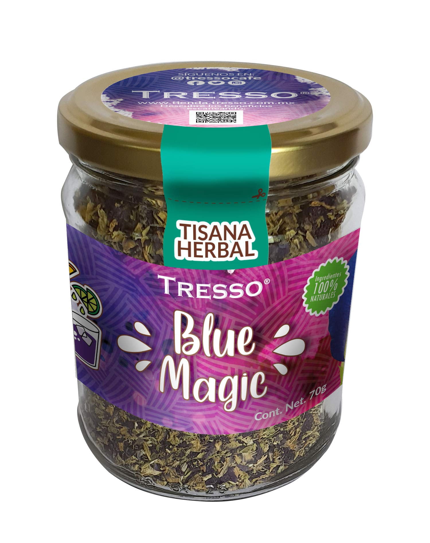 Tresso, Tisana Herbal "Blue Magic", 70 gramos | Bodega Aurrera en línea