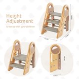 DUKE BABY Kids 3-Step Learning Stool Foldable Standing Tower for ...