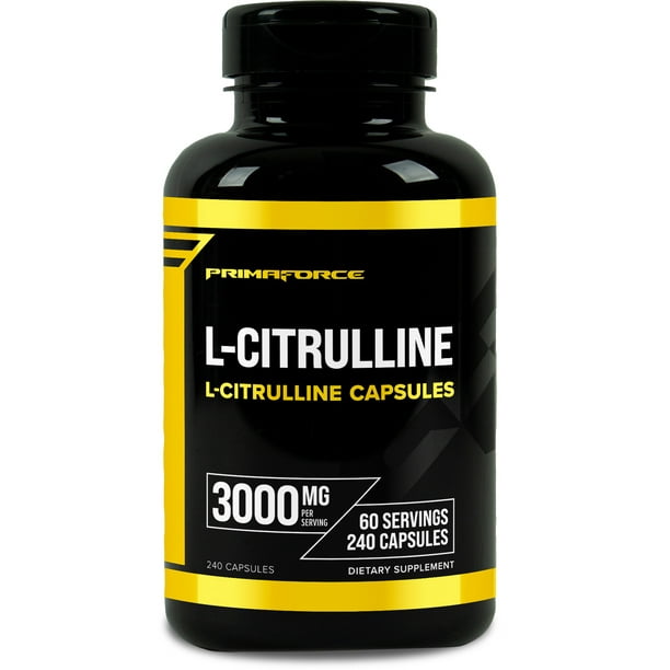 Primaforce L-Citrulline 3000mg, 240 Capsules, 60 Servings - Walmart.com