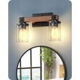 EDISHINE Industrial Bathroom Light Fixtures Metal Frame with Clear ...