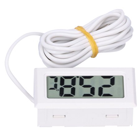 Keenso Digital Thermometer Mini LCD Wired Electronic Temperature ...