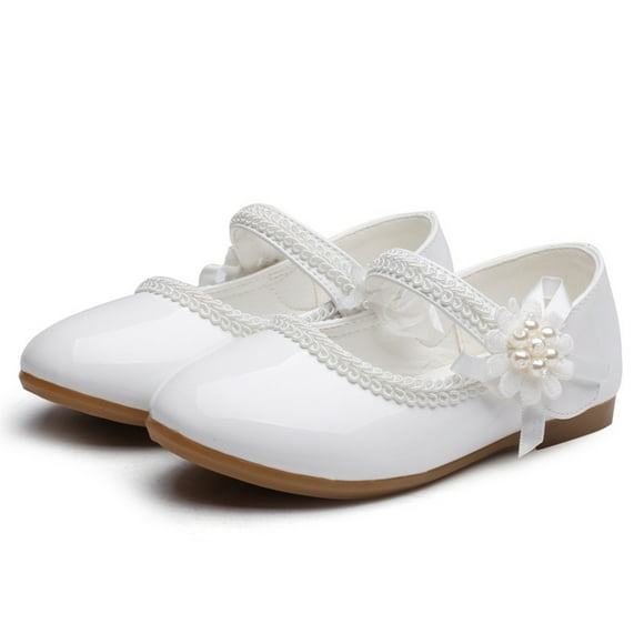 Girls' White Dress Shoes