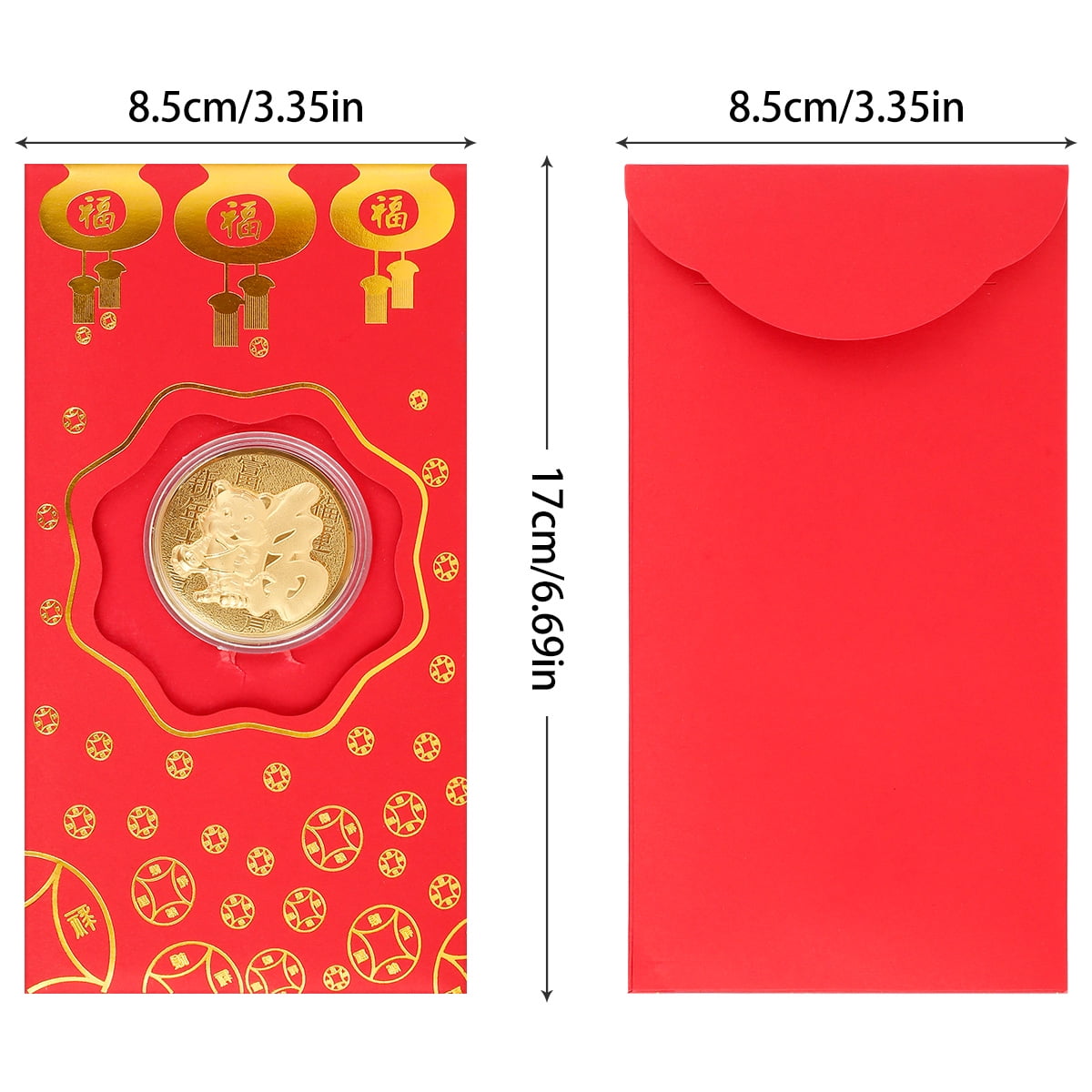 ODOMY 10Pcs Chinese Red Envelopes Lucky Money Envelopes 2022 Chinese ...