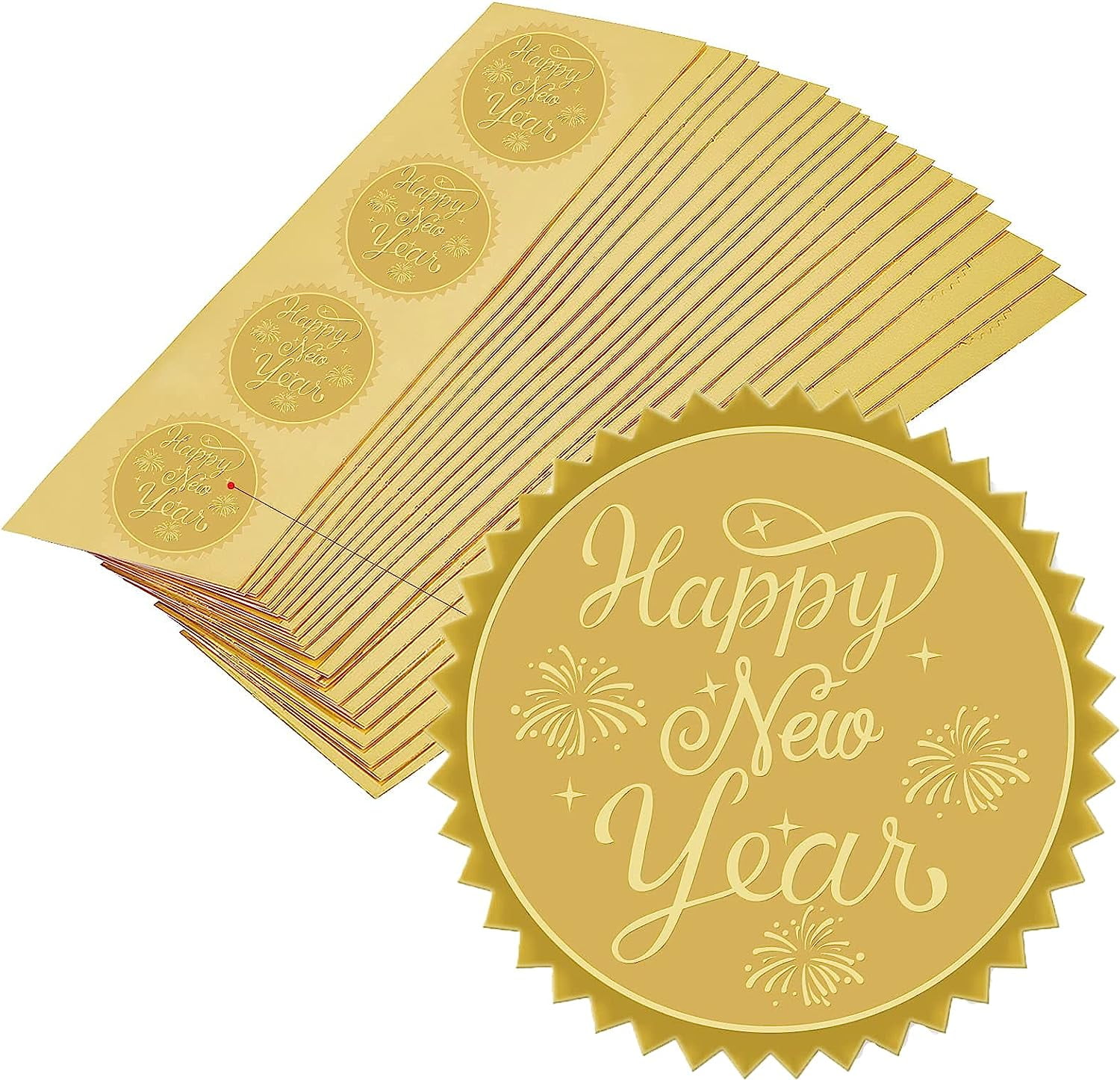 2 Round Self Adhesive Embossed Stickers 100pcs for Invitations ...