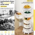 5-Tier Rotating Fruit Basket Stand, PP Plastic Kitchen Storage Cart ...