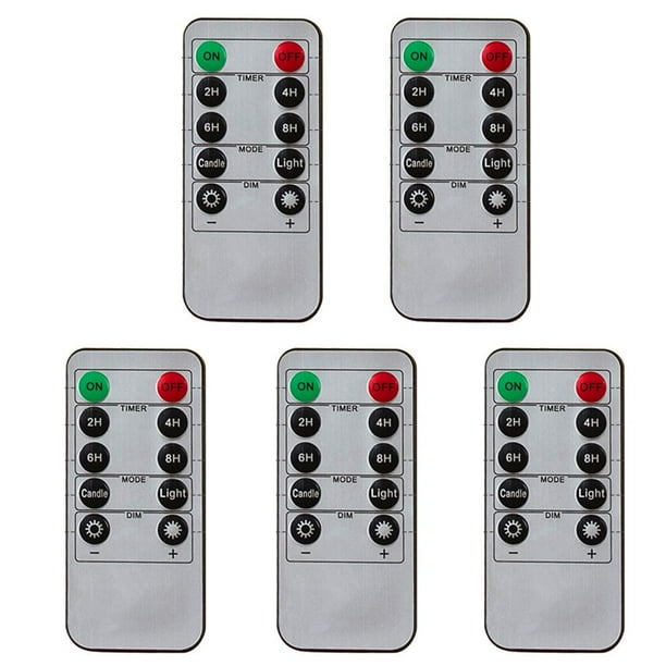 5-Pack Universal 10-Key Remote Control With 24 Hours Timer For ...