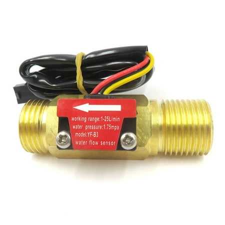 G1/2\'\' Water Stream Hall Sensor Switch 1-25L/Min Turbine Stream Meter ...