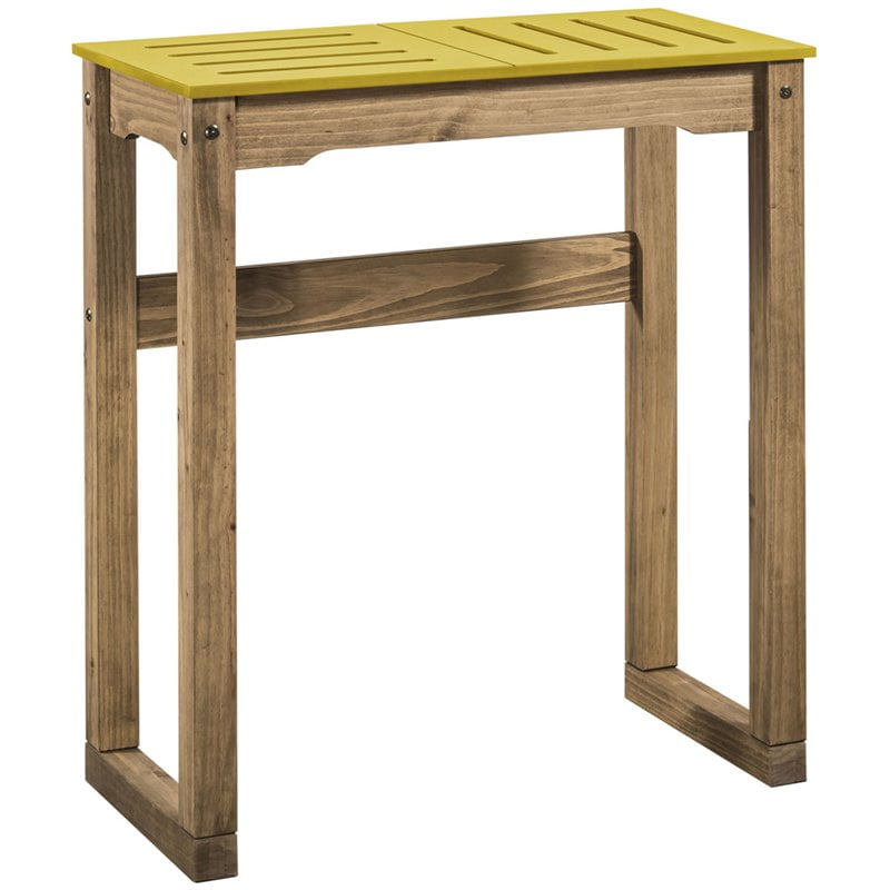 Mid- Century Modern Stillwell 31.5" Bar Table in Yellow and Natural ...