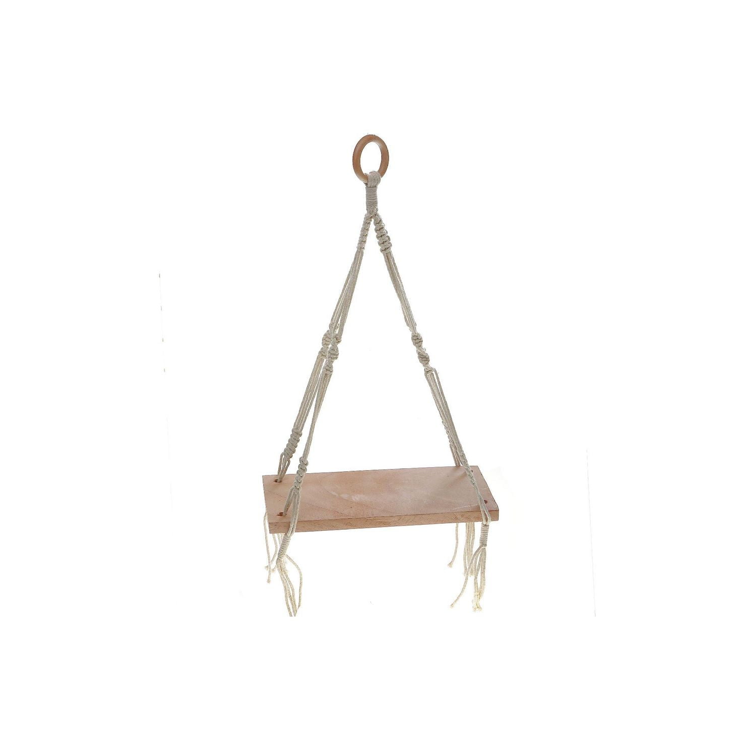 Click here for Ih Casadécor Cotton Rope Wall Hanger With Wooden S... prices