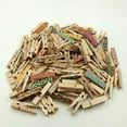 Wooden Peg Photo Clips Mini Clothespins Clothes Wood Paper Clothesline ...