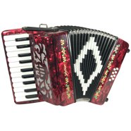Hohner Hohnica 1305 Red Accordion - Beginner Friendly, 72 Bass, 34 Keys ...