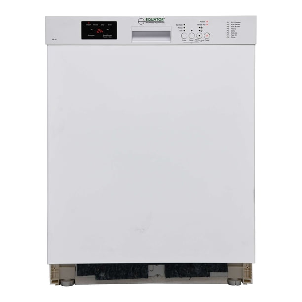 Equator 24" Front Control Full Size Dishwasher SANITIZE 14 Place Dual ...