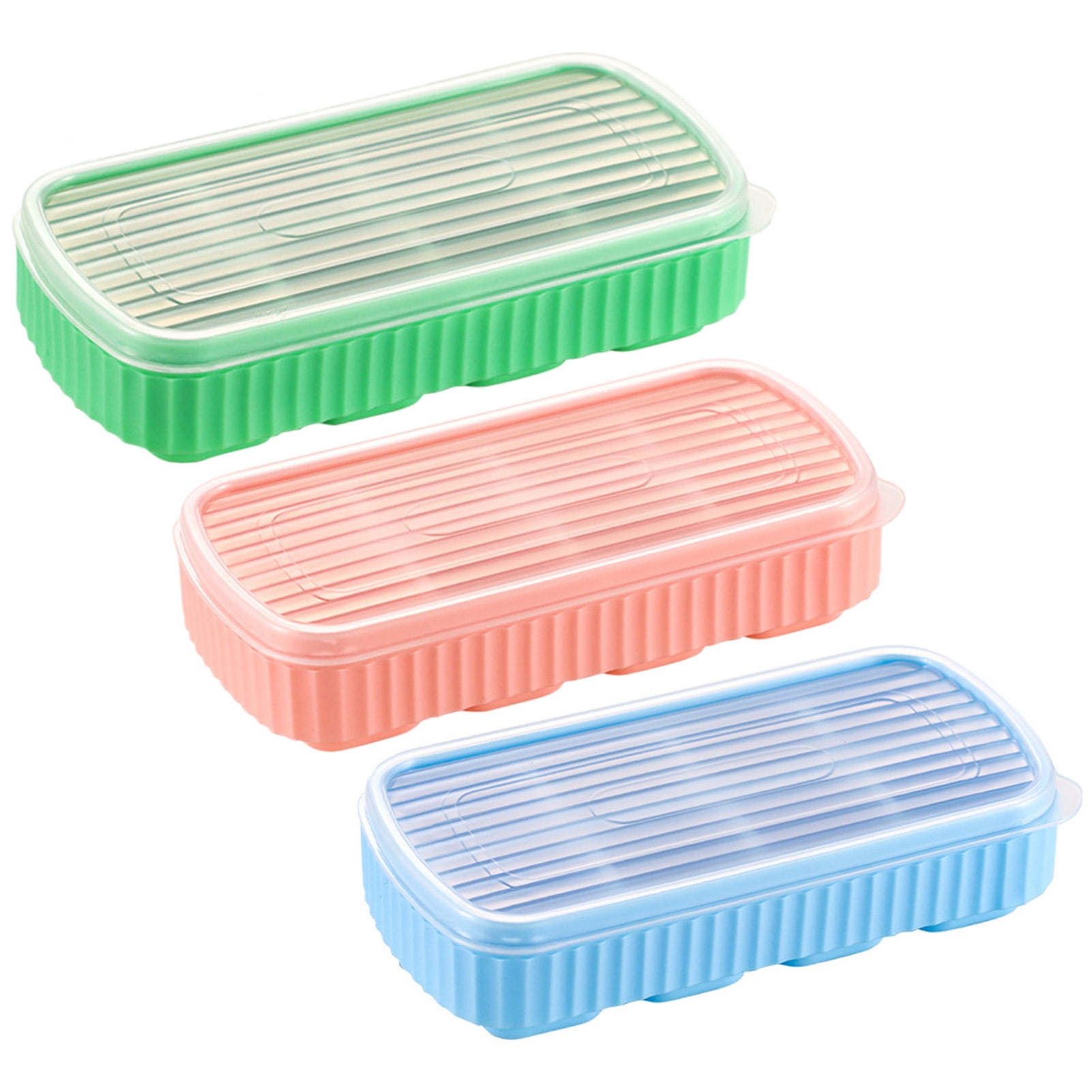 HYmarket BPA Free 8-Cavity Silicone Mini Ice Cube Trays with Lids ...