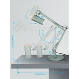 Big Size Swing Arm Table Lamp - Adjustable Desk Light - E26 Base ...