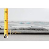 Spiral/Swirls Modern Contemporary Hand Carved Area Rug-Silver/Turquoise ...