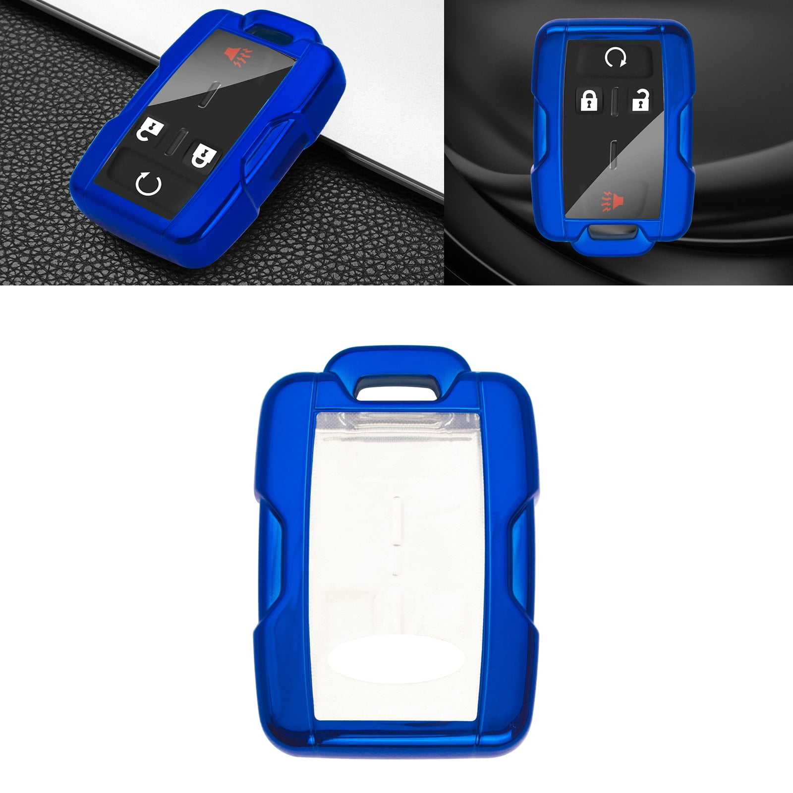 Xotic Tech Blue TPU Remote Key Fob Cover Case w/Face Panel Compatible ...
