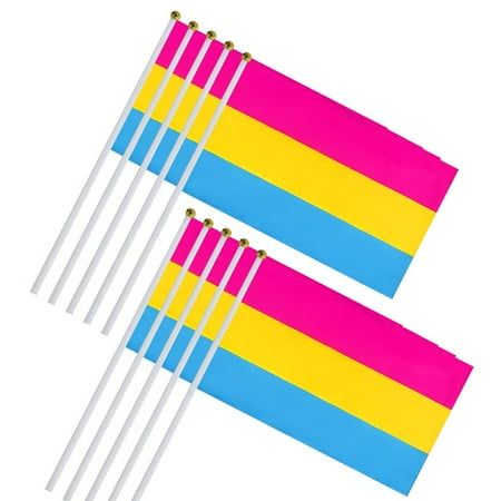 BJYX 10pcs 14*21cm Flags Gay Rainbow Flag Polyester Parade Banner For ...