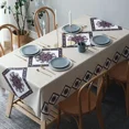 Modern Concise Pattern Waterproof Rectangular Polyester Tablecloth Home ...