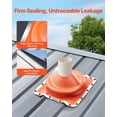 Roof Pipe Flashing Boots 2-Pack, 6-3/4"-14" Metal Roof Vent, High Temp ...