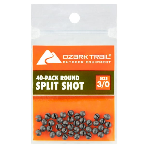 Ozark Trail Round Split Shot Size 3/0, Fishing Lead Weight - Walmart.com