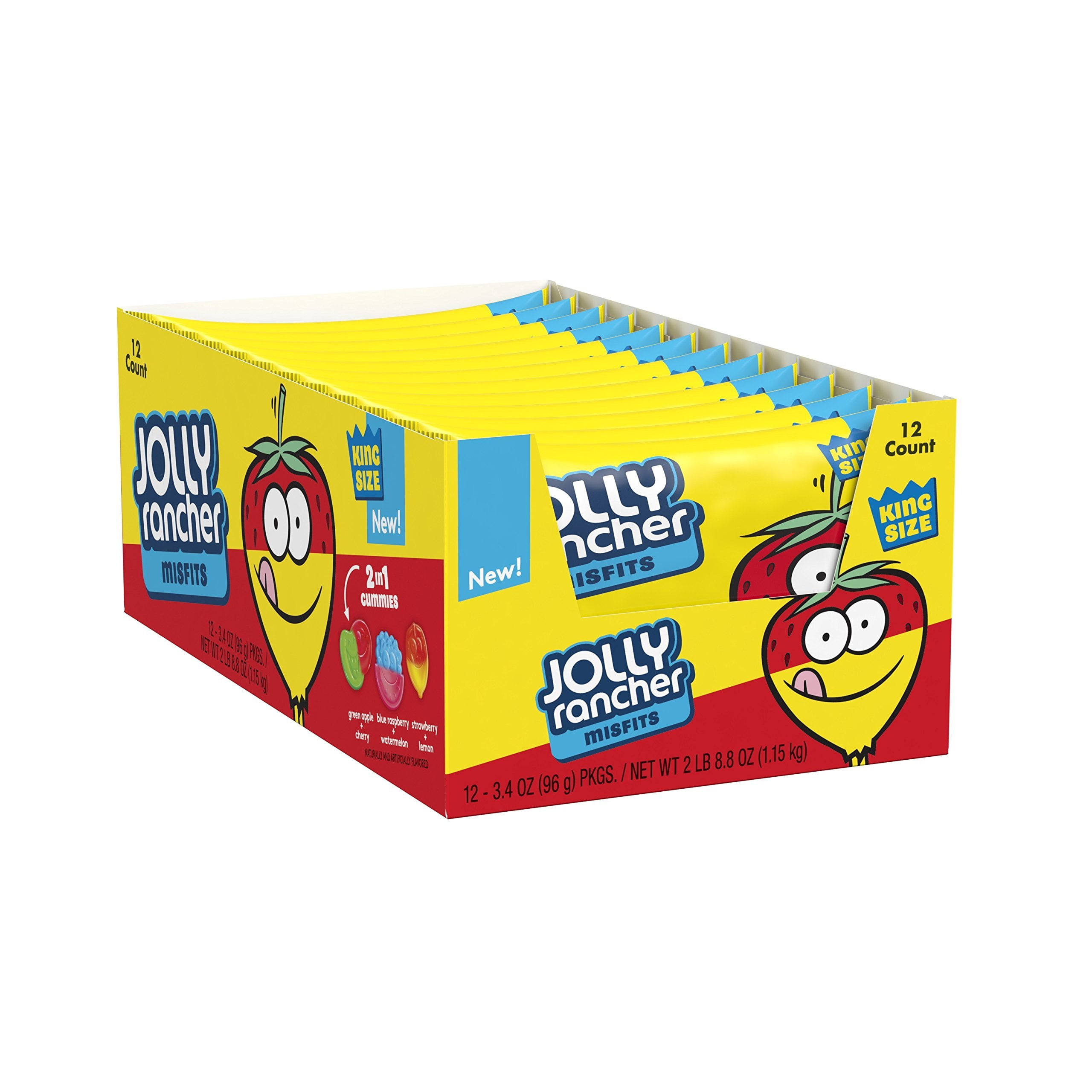 JOLLY RANCHER Misfits Candy Gummies, 3.4 Ounce (Pack of 12) 3.4 Ounce ...