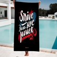 Bold Gradient Beach Towel - Strive Sive Juner Design in Blue & Red ...