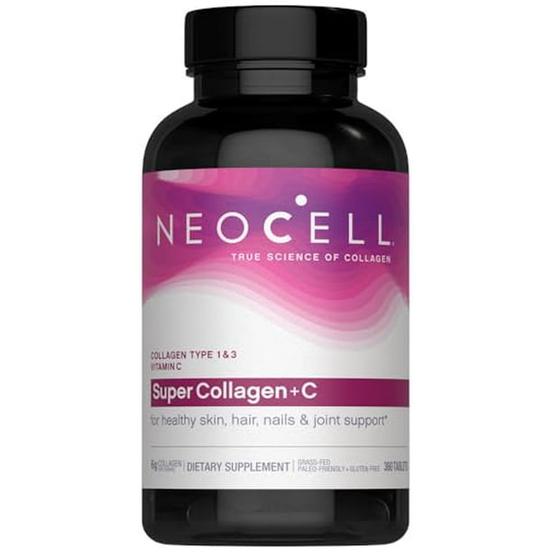 NeoCell Super Collagen Plus Vitamina C, suplemento para piel, cabello y uñas, incluye ...