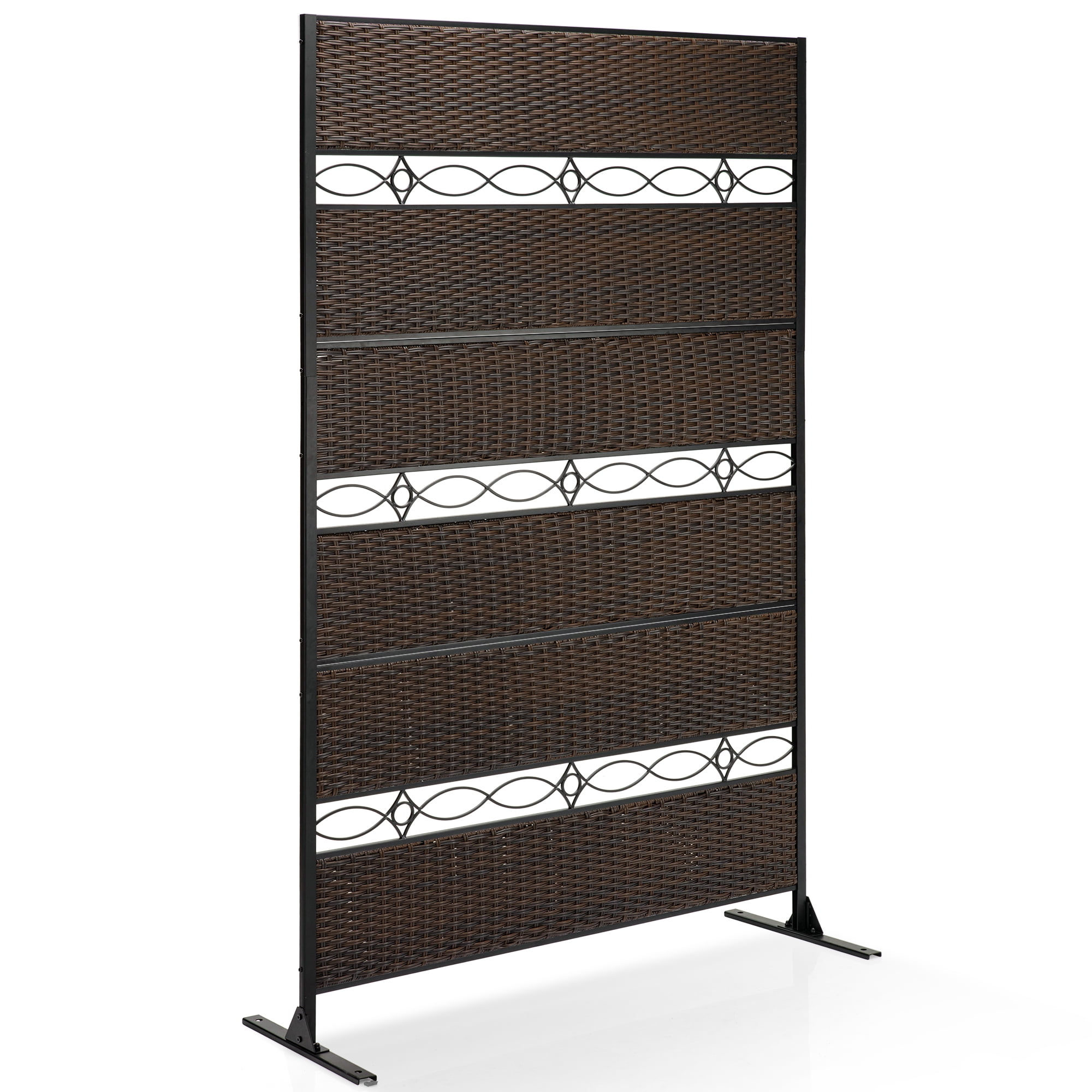 Rattan Privacy Screen, 3 Panels Outdoor Divider Decorative Privacy ...