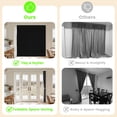 Blackout Accordion Door Curtain 98"x78" Black - Magnetic Folding Room ...
