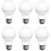 Great Value 18YR A19 LED Light Bulb, 8.5W(60W Equivalent) Dimmable Daylight E26 Medium Base, 12 ...