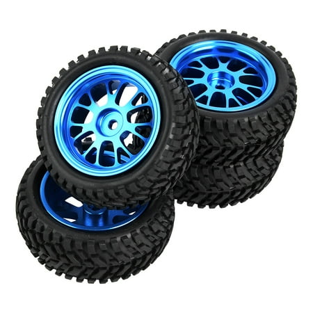 Fyydes RC Car Tyres, RC Metal Rims Tires,RC Crawler Tires Blue Metal Y ...