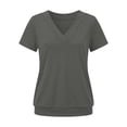 XIYON Womens Tshirt Classic Short Sleeve Tee Shirts V Neck Soft ...